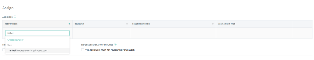 How can I add a 4-eyes-review to a control? Assign a 2nd reviewer!