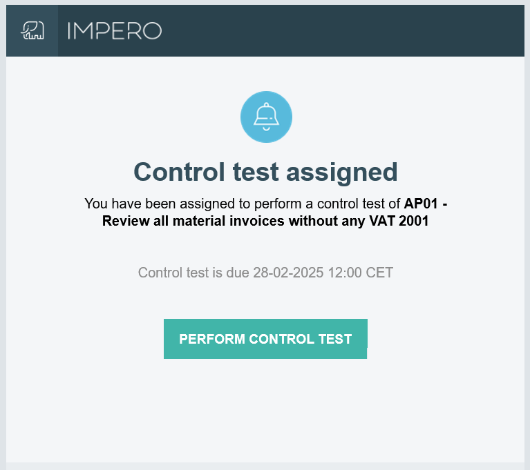 How to perform a control test