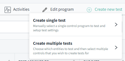 How to create a testing program and control test