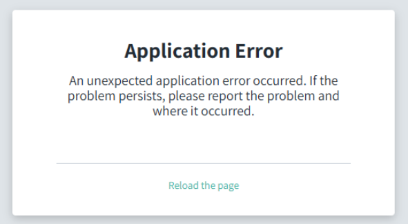 Application Error