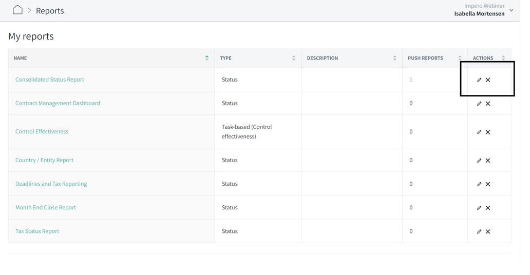 How can I Edit / Delete a Report?
